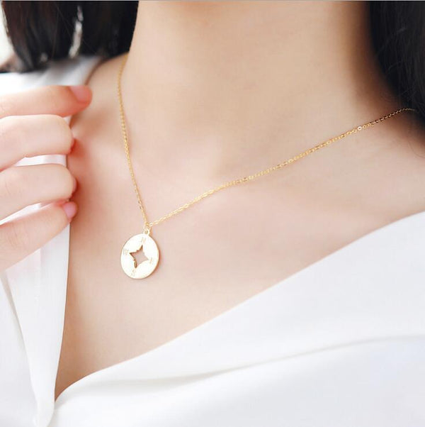 Dad To Daughter Compass Necklace - Enjoy Your Ride - Conzoll